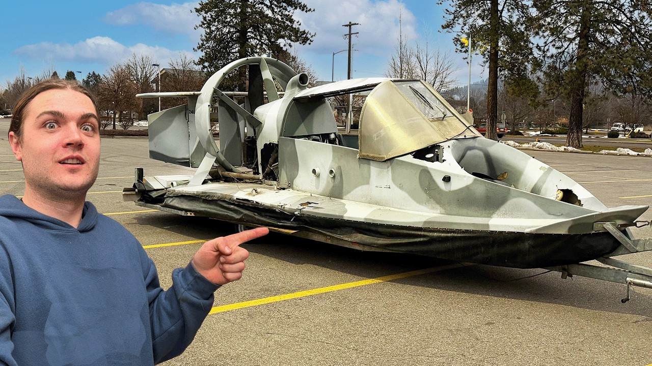 Attempting to rebuild a wrecked military flying hovercraft