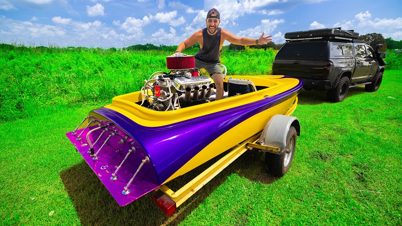 Top speed test of our new drag racing boat