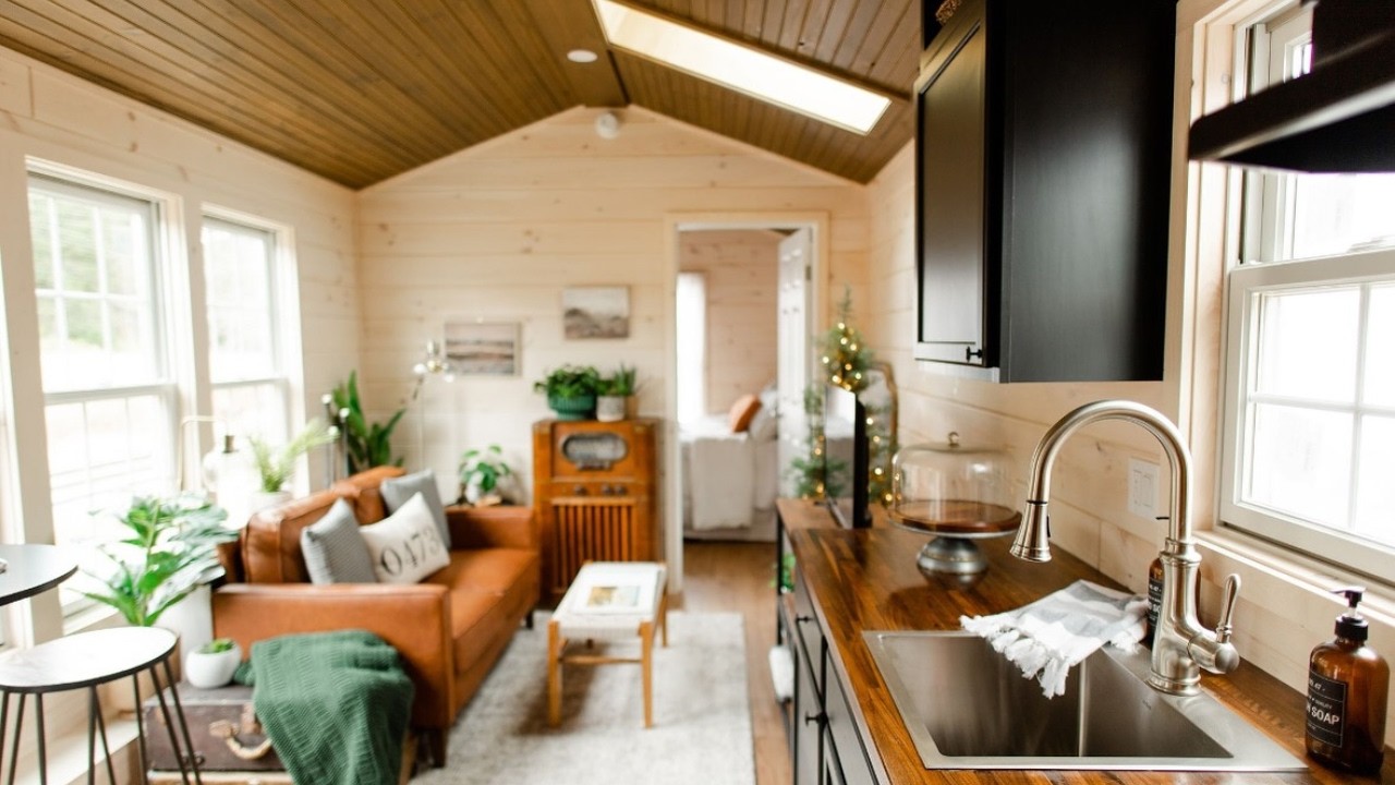 1-level tiny home with 2 bedrooms | Maine's breakthrough tiny house laws!