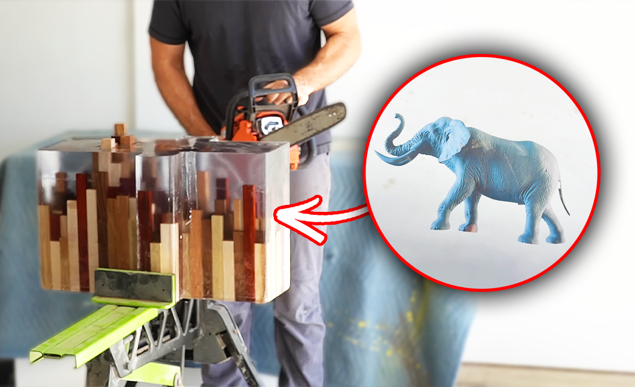 I carved my most complex elephant sculpture ever! 🐘