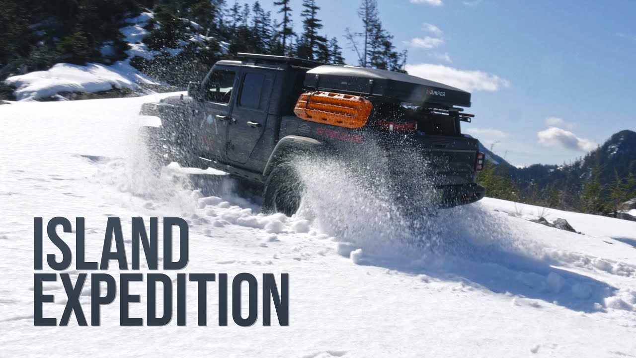 Overlanding adventure on an island with Jeep Gladiator & JL Wrangler