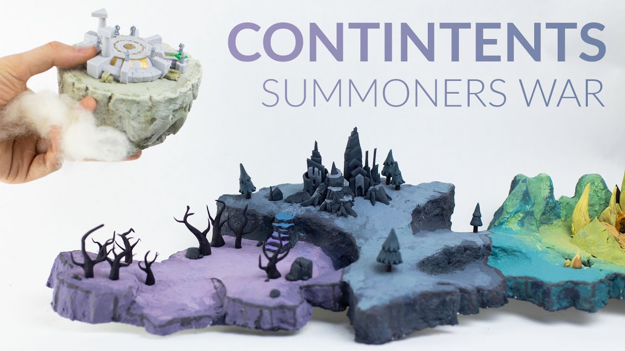 Building the entire Summoners War world map (with clay & cardboard)