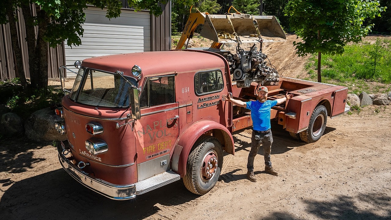 I transformed a vintage firetruck 🚒 with Cummins power!