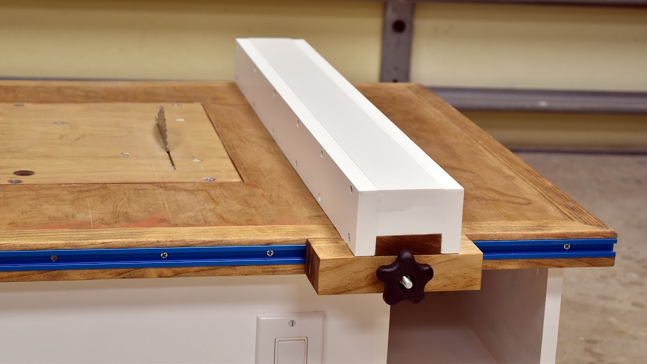 DIY table saw fence for homemade table saw