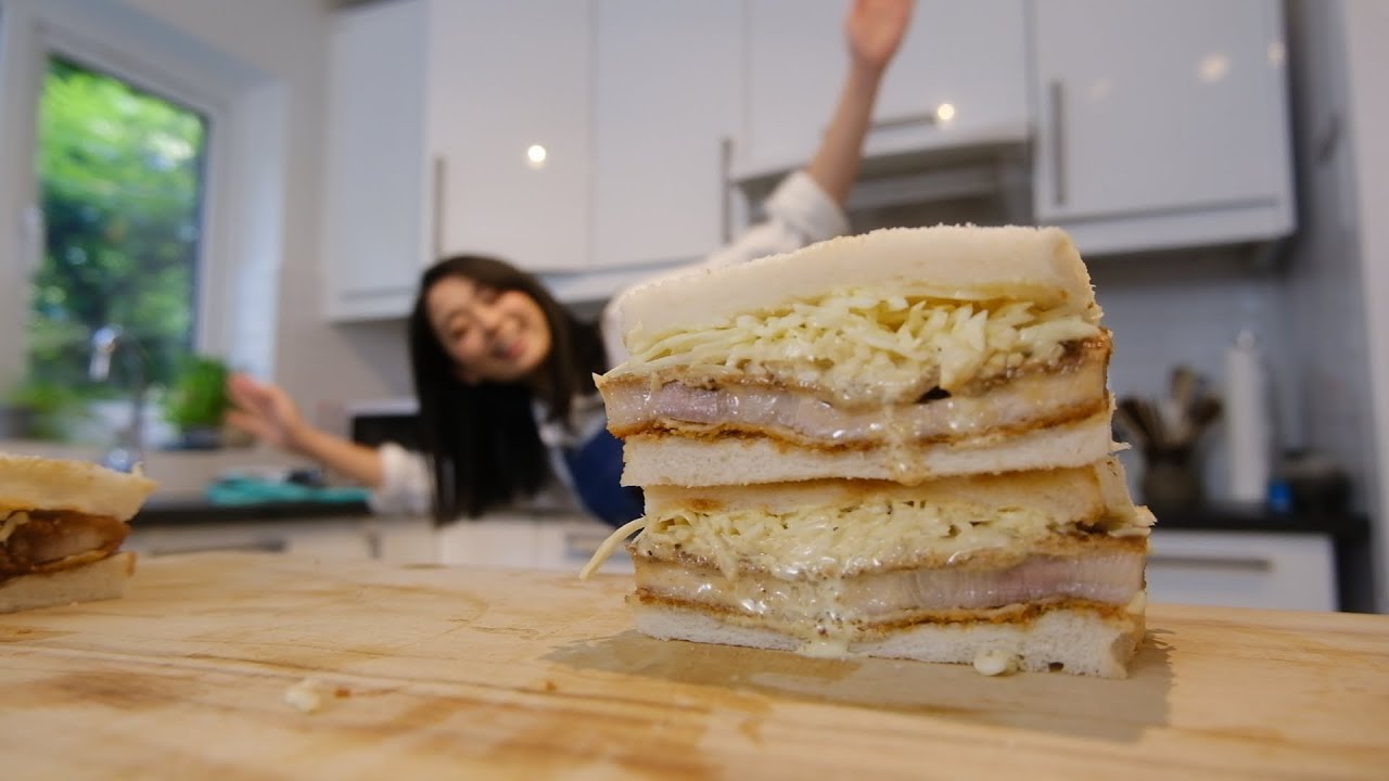 I made katsu sando with leftover pork!🍖