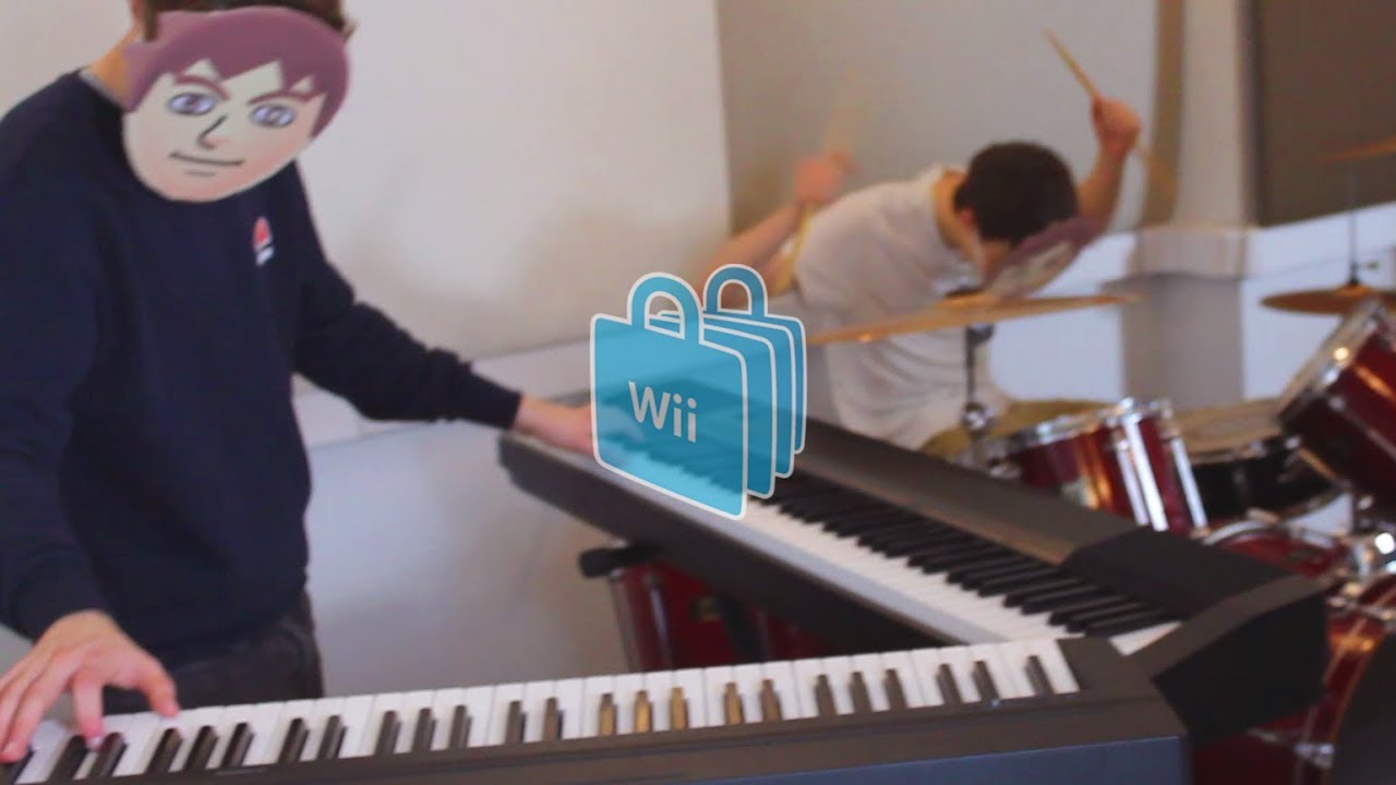 Sad guys in Mii masks playing Wii Music