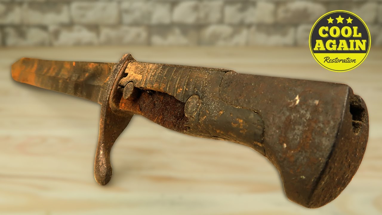 Rusty bayonet restoration with epoxy