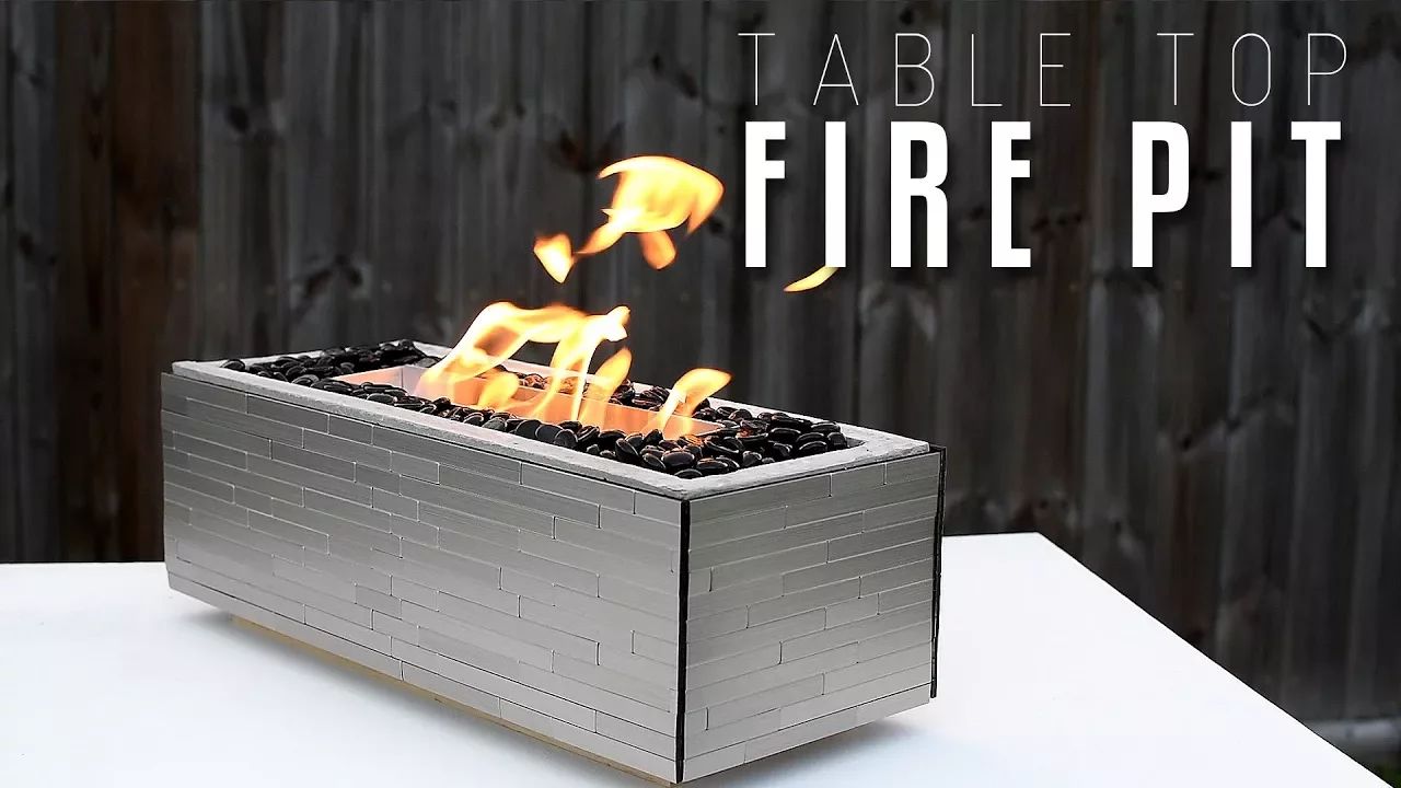 I built a DIY table top fire pit! 🔥
