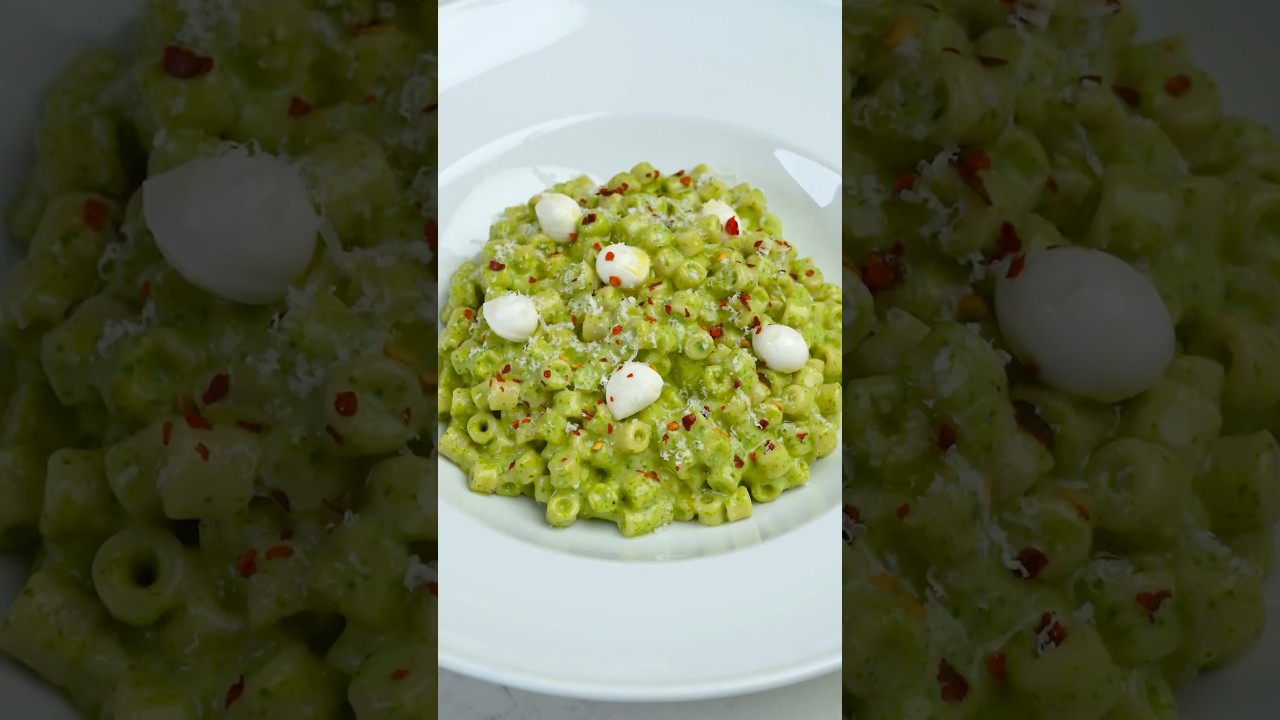 I made creamy pesto ditalini 🍝 and it's amazing!