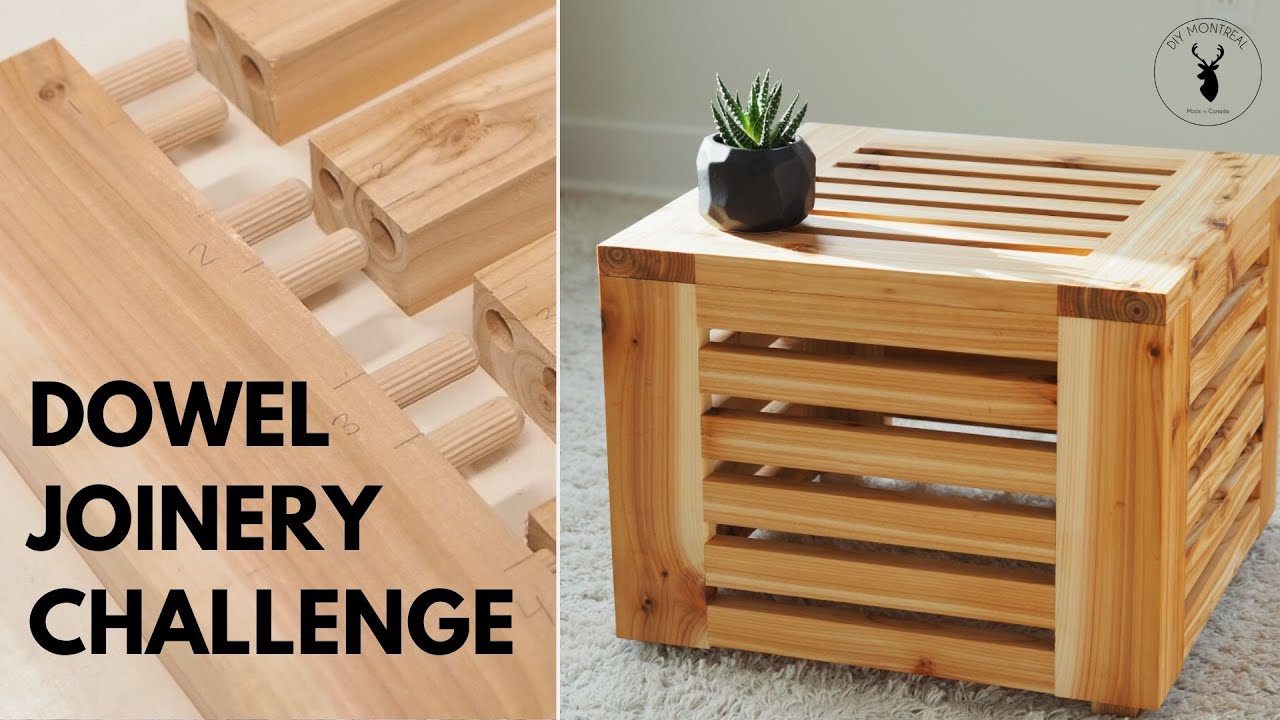 Slatted cube table: DIY wood project!