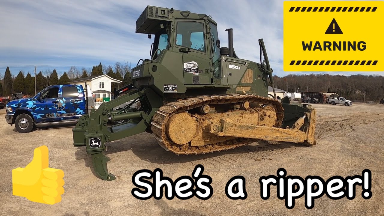 Installation d’un ripper sur le Deere 850J
