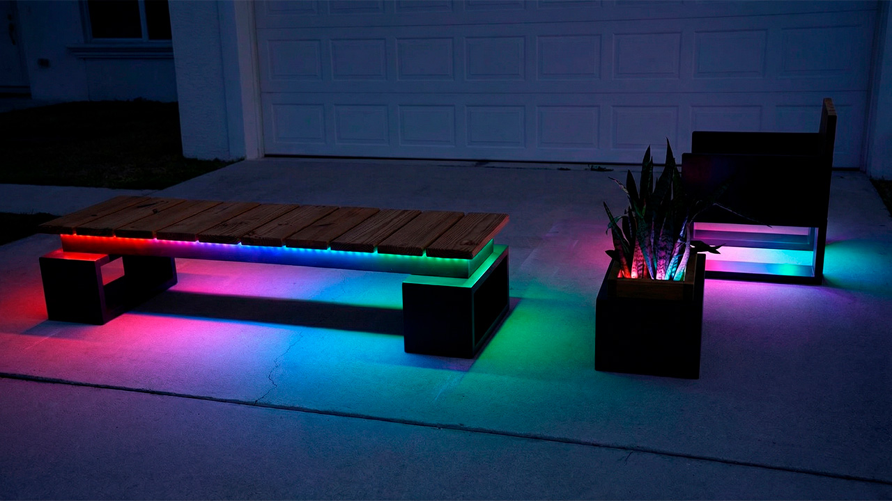 Je crée un banc de jardin moderne avec des LED 🌟