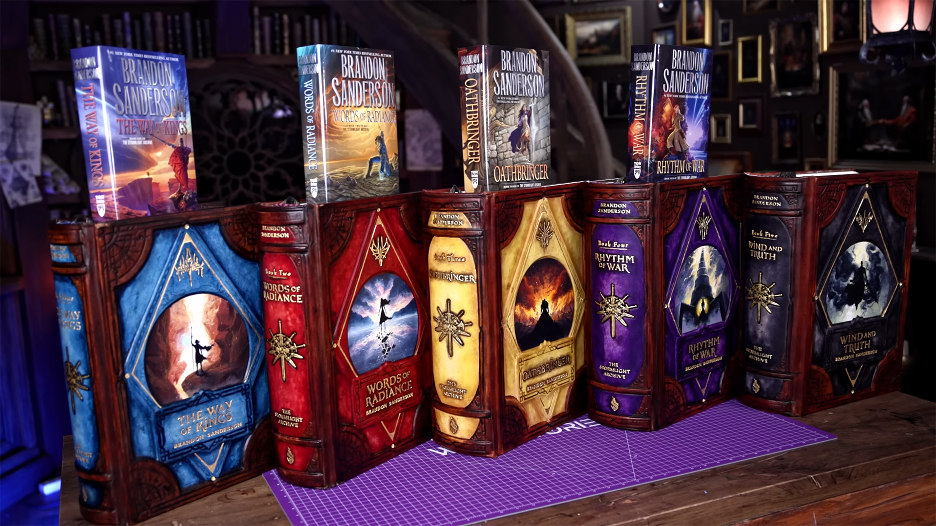 I made leatherbound books for him