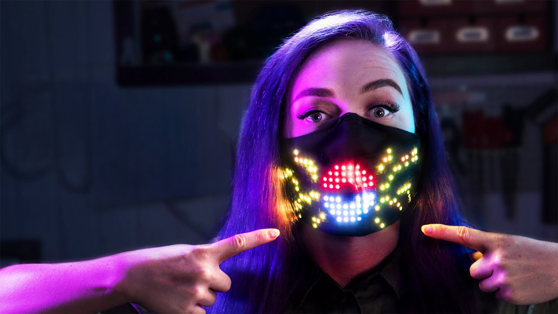 I made an LED face mask! 😲