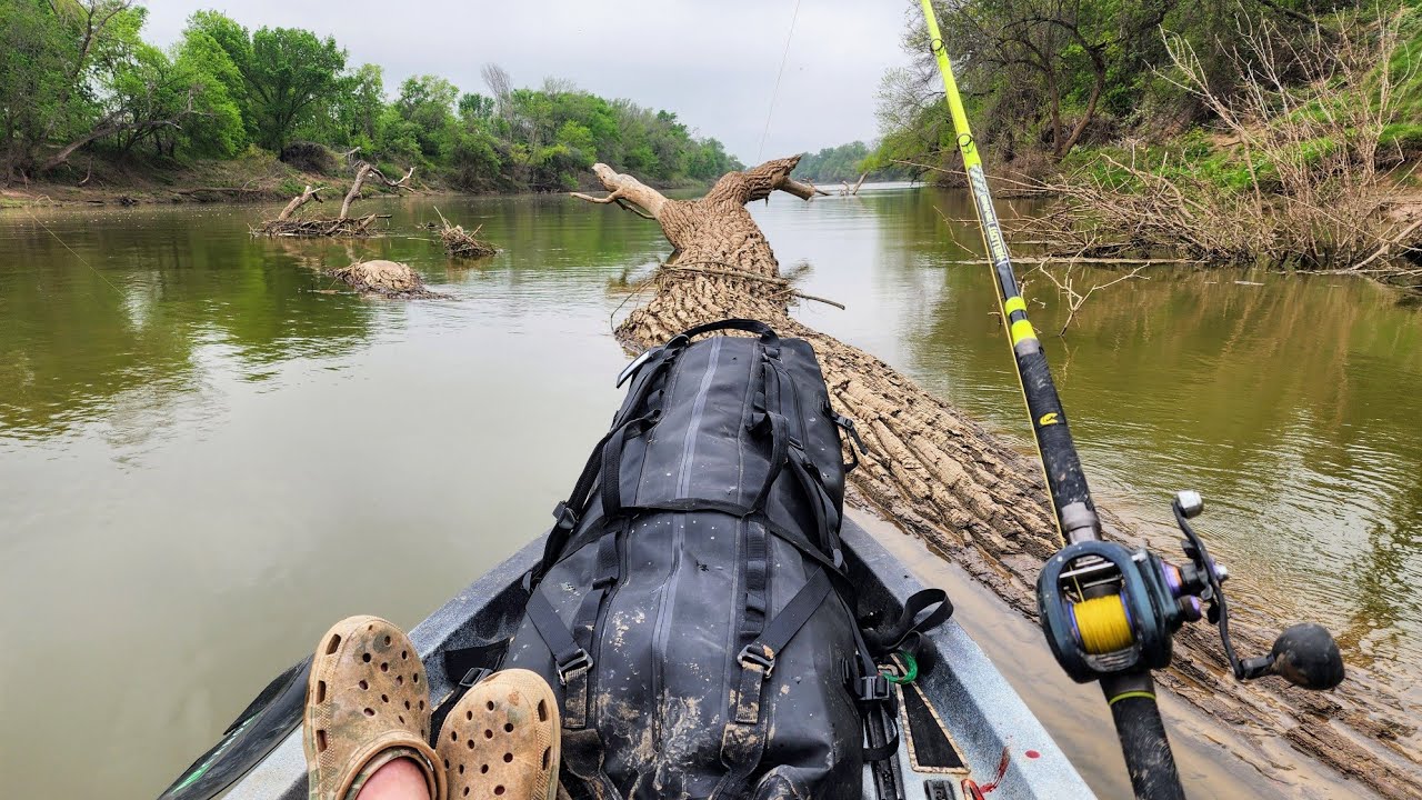 Kayak fishing in the middle of nowhere