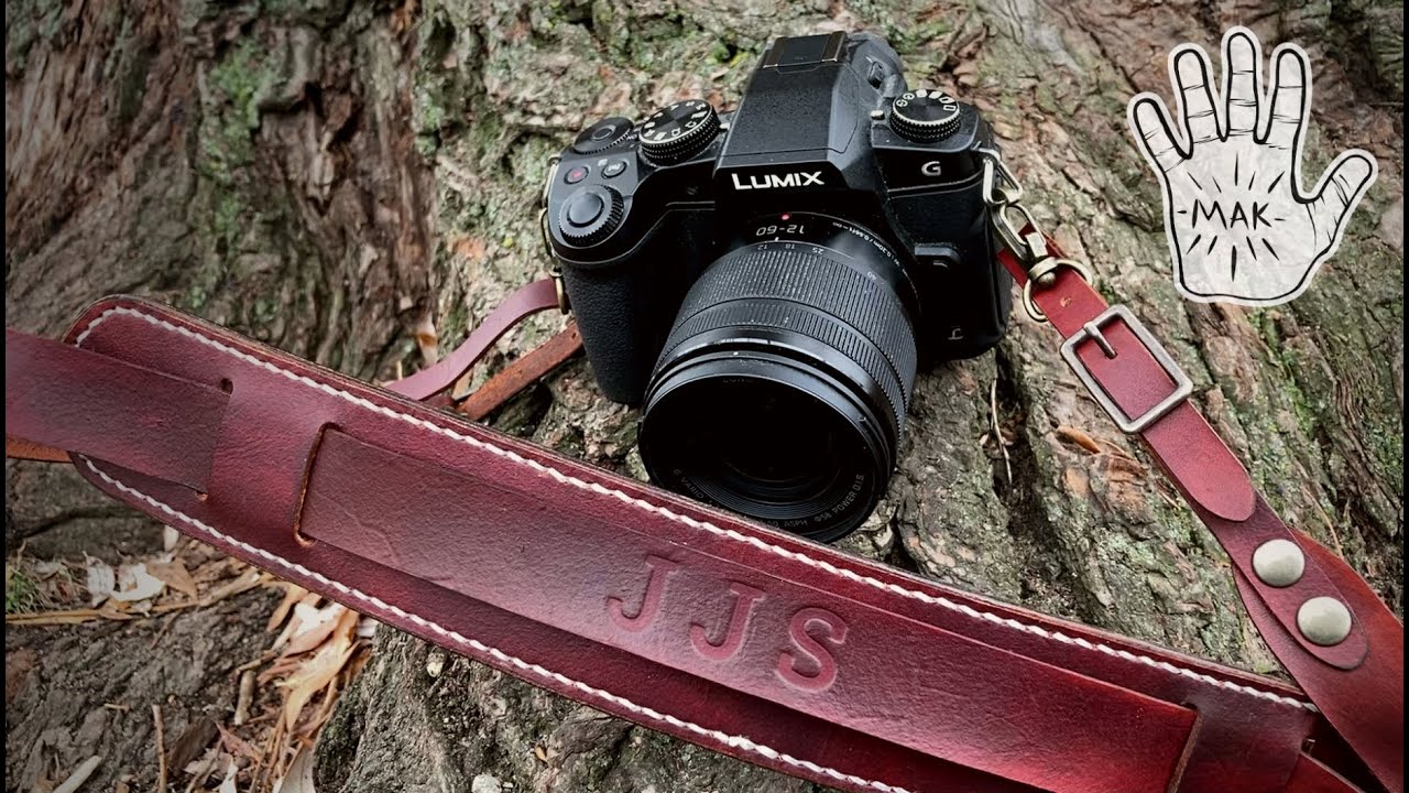 Making a leather camera strap // leatherworking