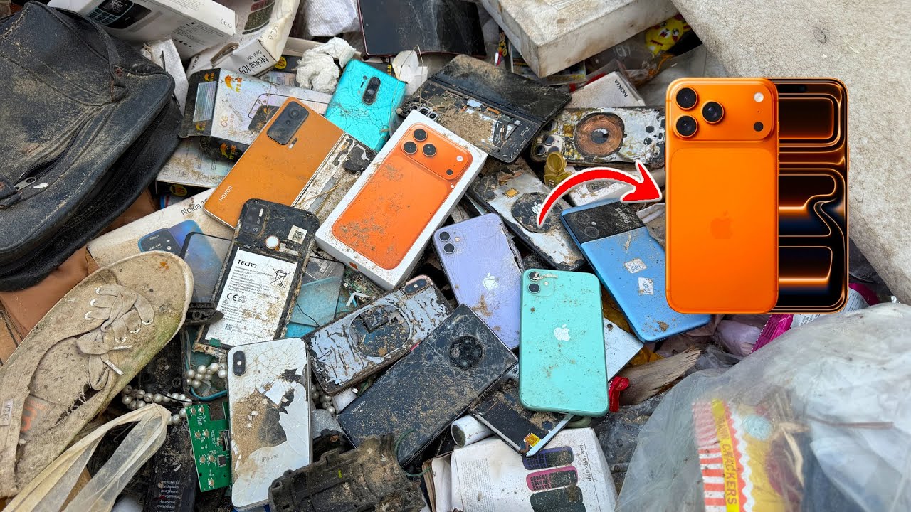 Found iPhone 17 Pro Max box + restoring iPhones from trash!