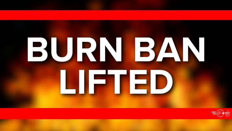Burn ban lifted in Clay County as dry conditions improve