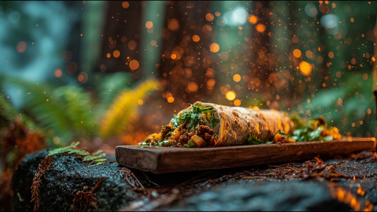 Simply the best burrito ever!🌯🔥 Forest chicken burrito | Epic ASMR ...