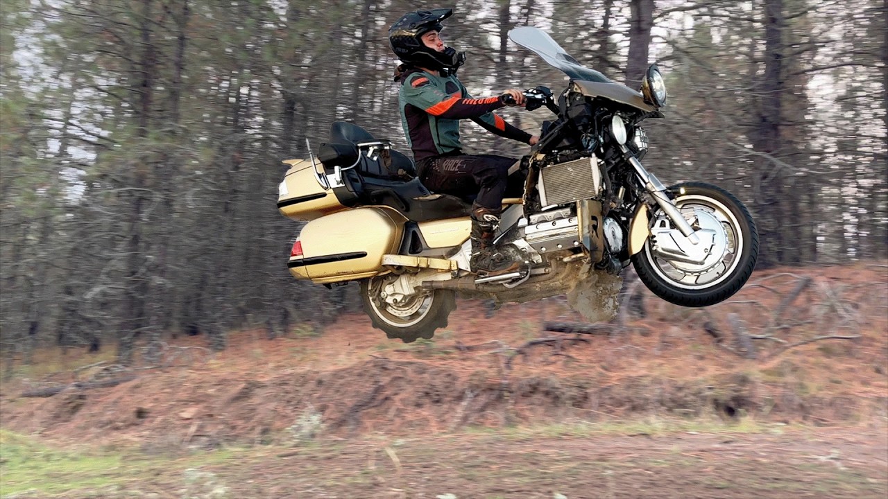 I took my Honda Goldwing off-road! 🏍️