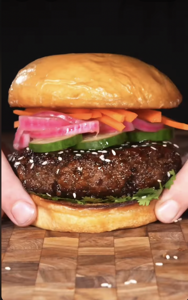 Asian style burger: Fusion flavors with a bold twist on classic burger