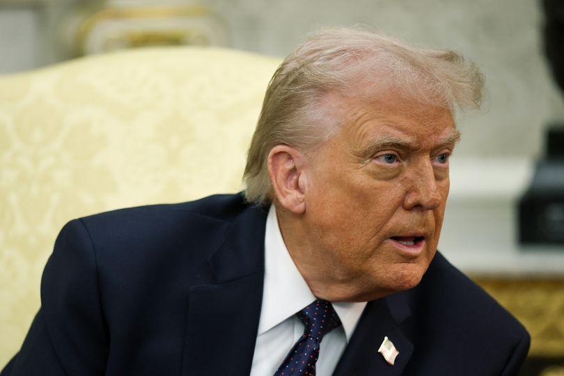Donald Trump snaps at reporter with three word comment during tense ...