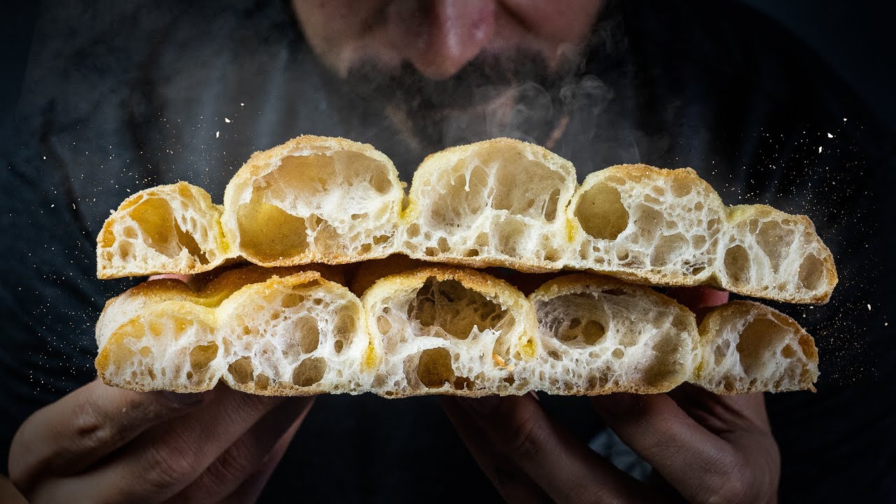 How to make homemade pinsa Roman style pizza dough with light crisp texture