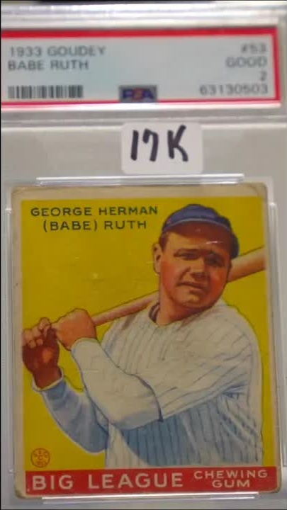 Buying a $16,000 Babe Ruth card!
