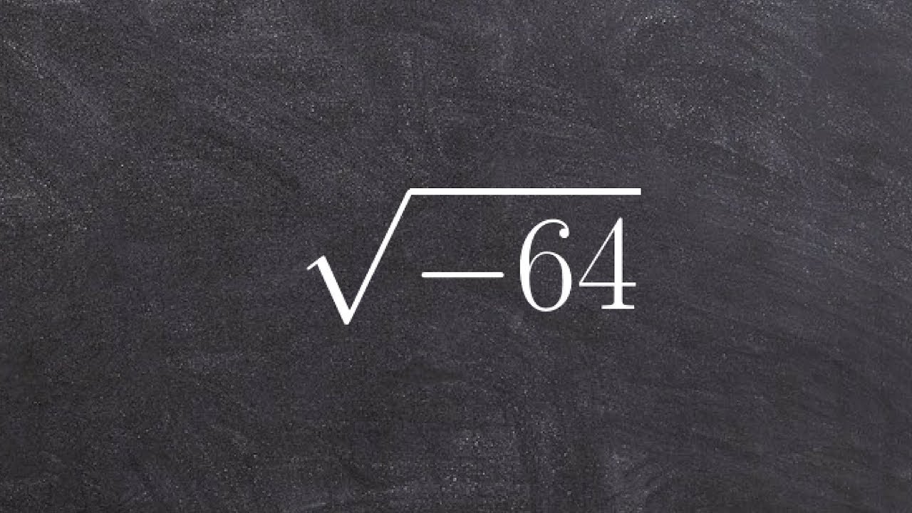 Algebra 2 - Simplify a negative radical using the imaginary unit i ...
