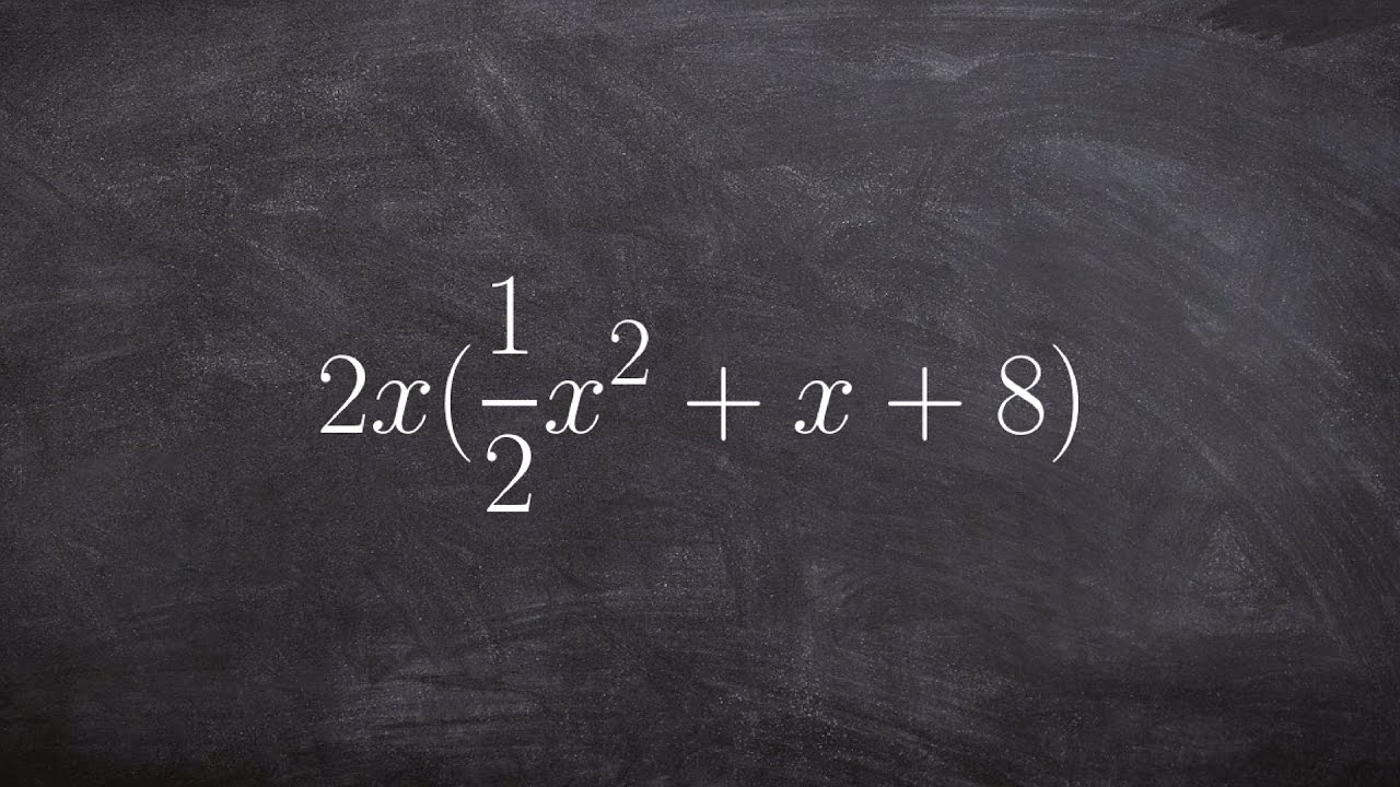How to multiply a monomial by a trinomial using distributive property