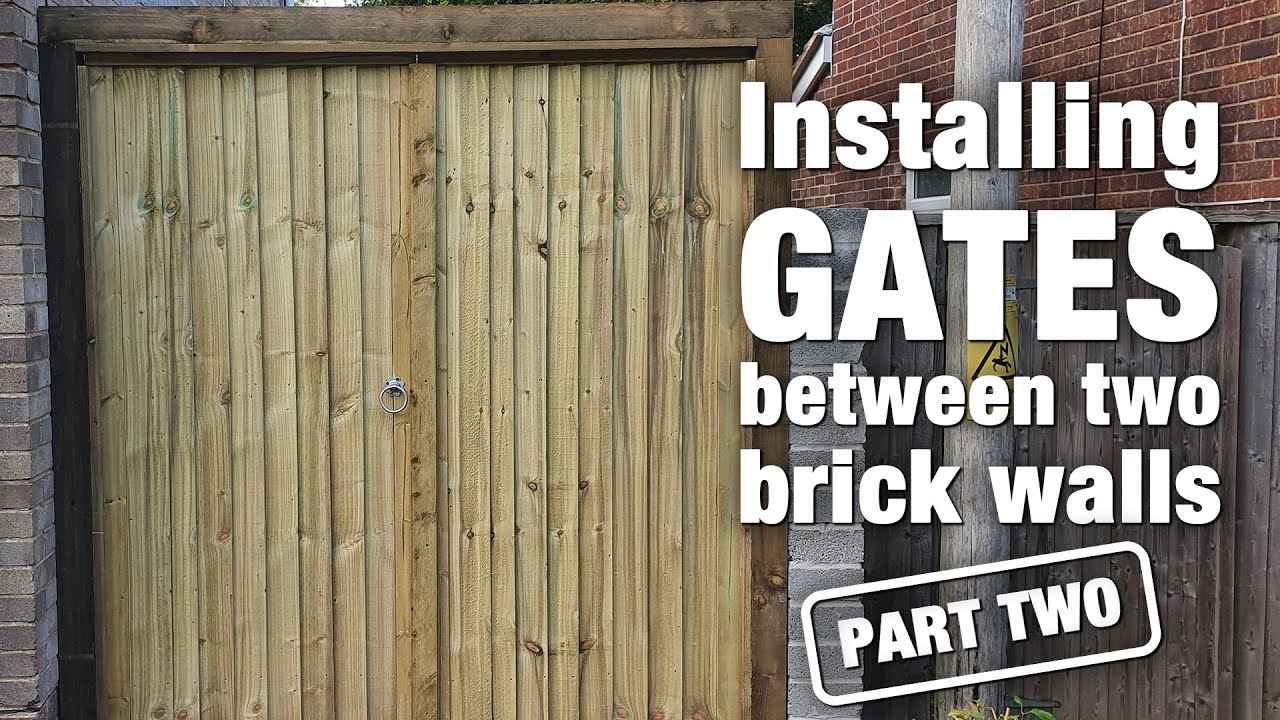 How to install gates between brick walls