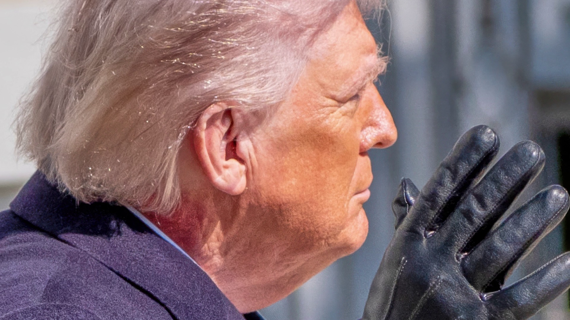 What is causing redness on the back of President Trump's neck?