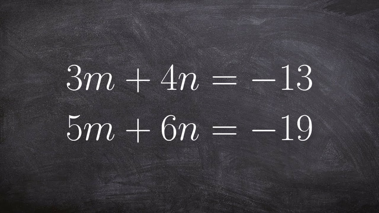 How to solve a system by using two multipliers for elimination