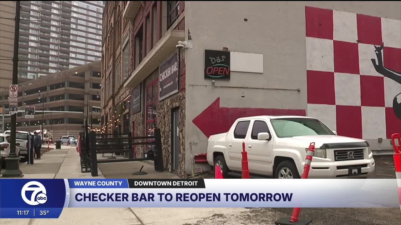 Checker Bar reopens in Detroit's Cadillac Square after fire forced closure