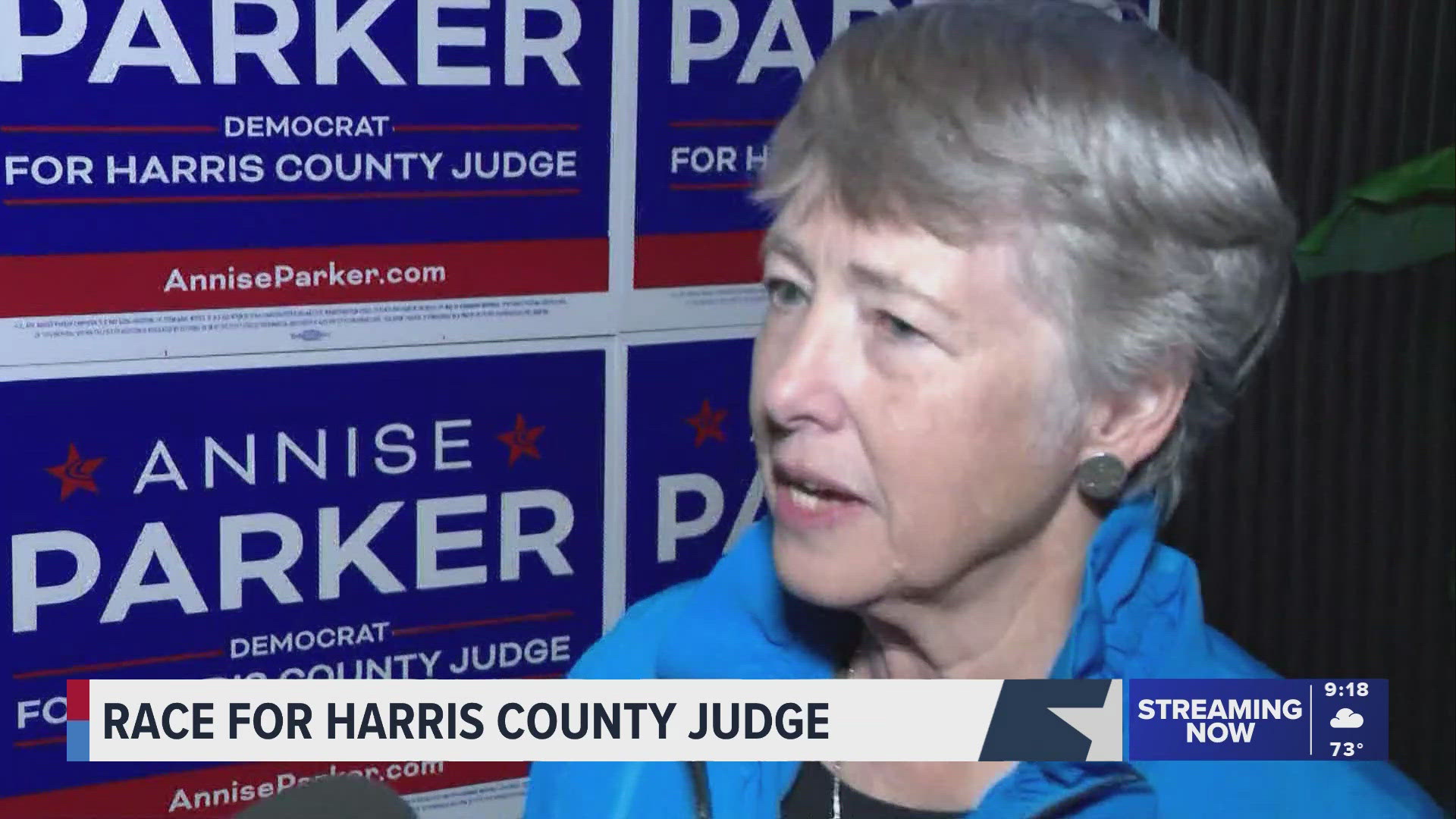 Annise Parker speaks as Harris County judge results come in