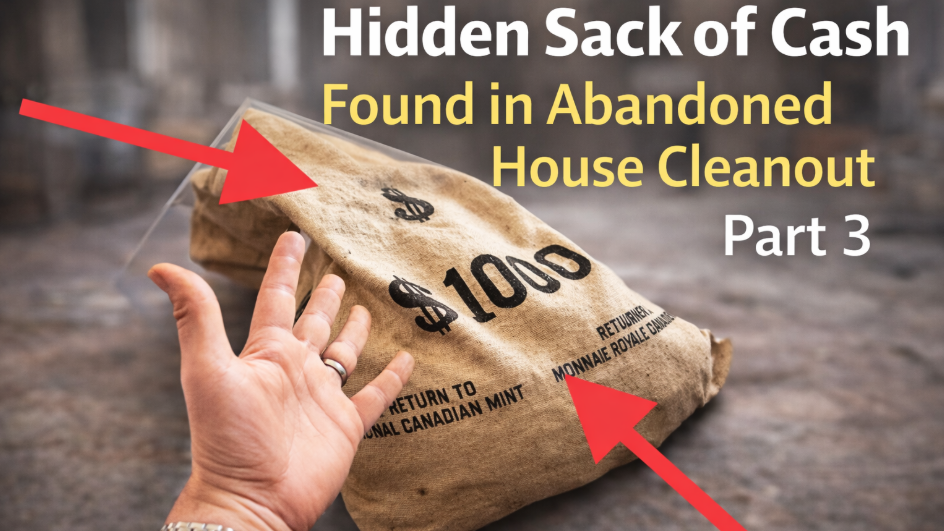 Hidden sack of cash found in abandoned house cleanout part 3
