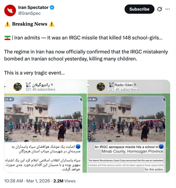 Who bombed girls' school in Iran? Examining unproven claims of military ...