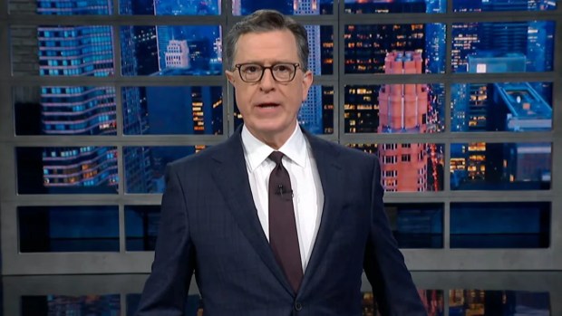 Stephen Colbert challenges Trump to stop blaming Iran war on Biden ...