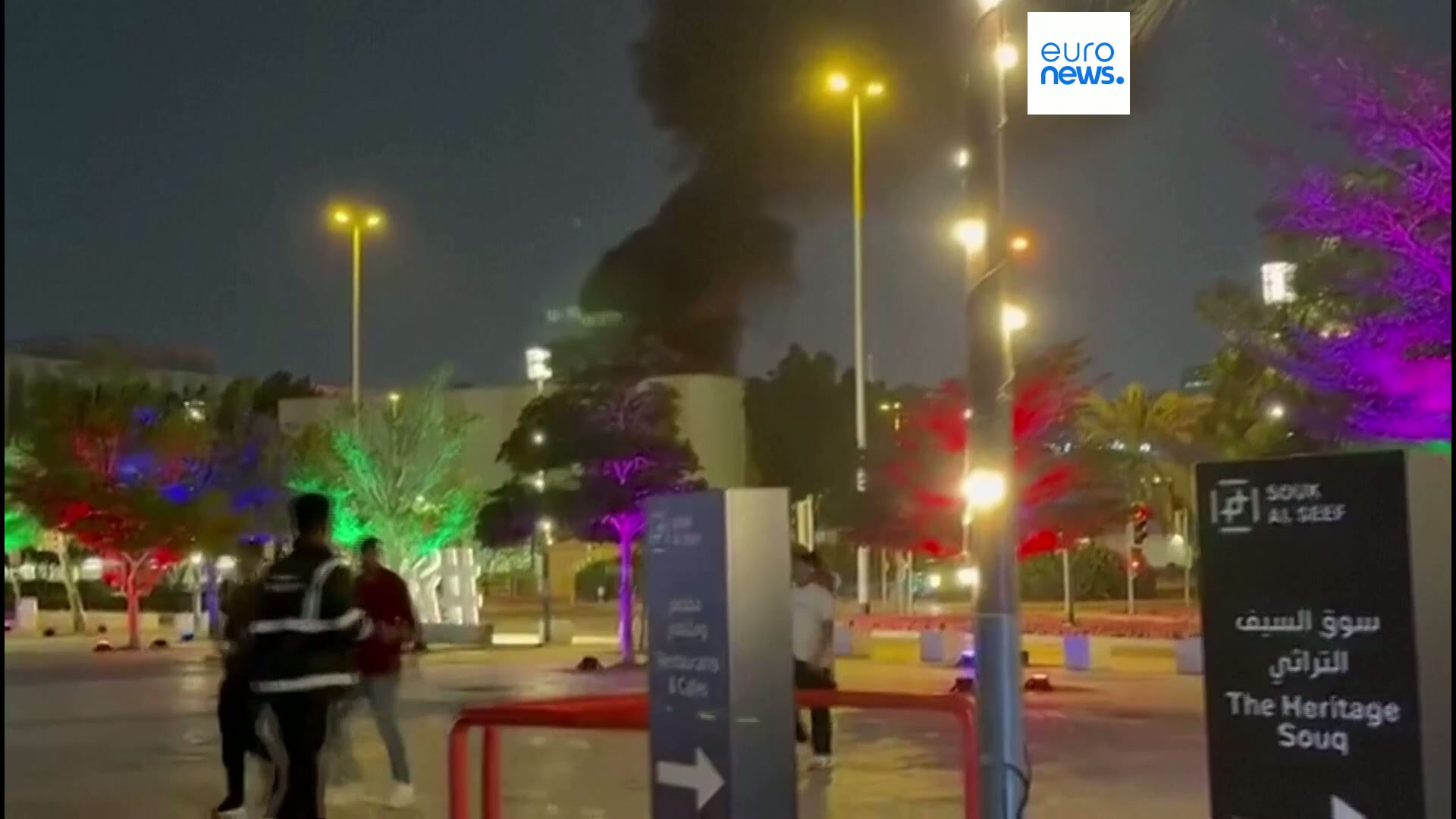 Vídeo mostra incêndio junto a consulado dos EUA no Dubai após ataque ...