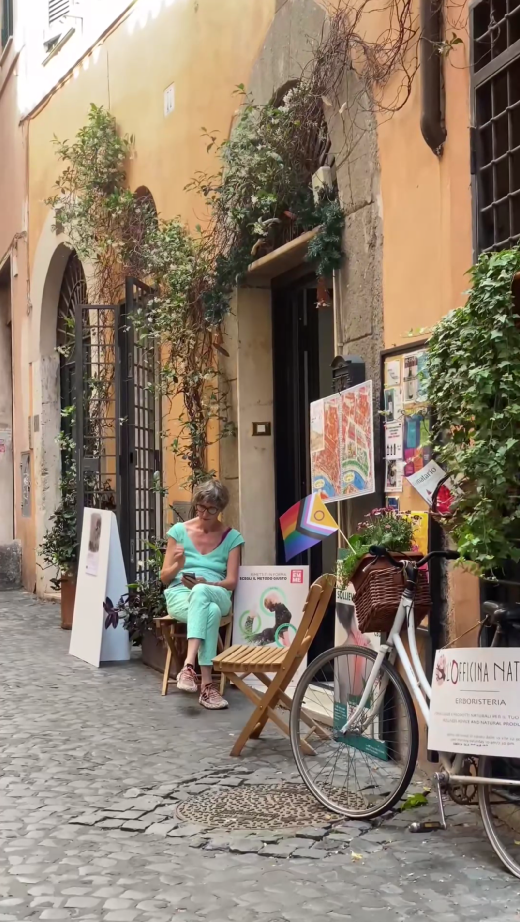 Walking through amazing food spots around Rome Italy