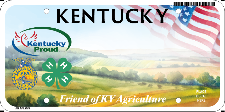 Kentucky rolls out new 'Friends of Agriculture' license plate