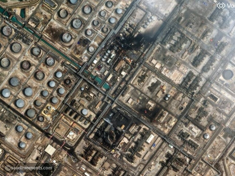 Satellite images show damage after drone strike on Saudi Arabia’s ...