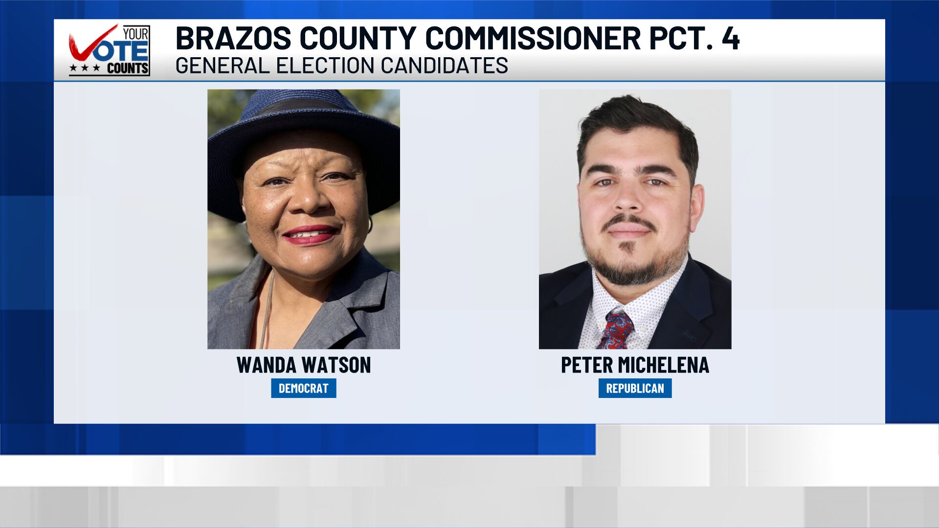 Watson, Michelena to face off in general election for Brazos County ...