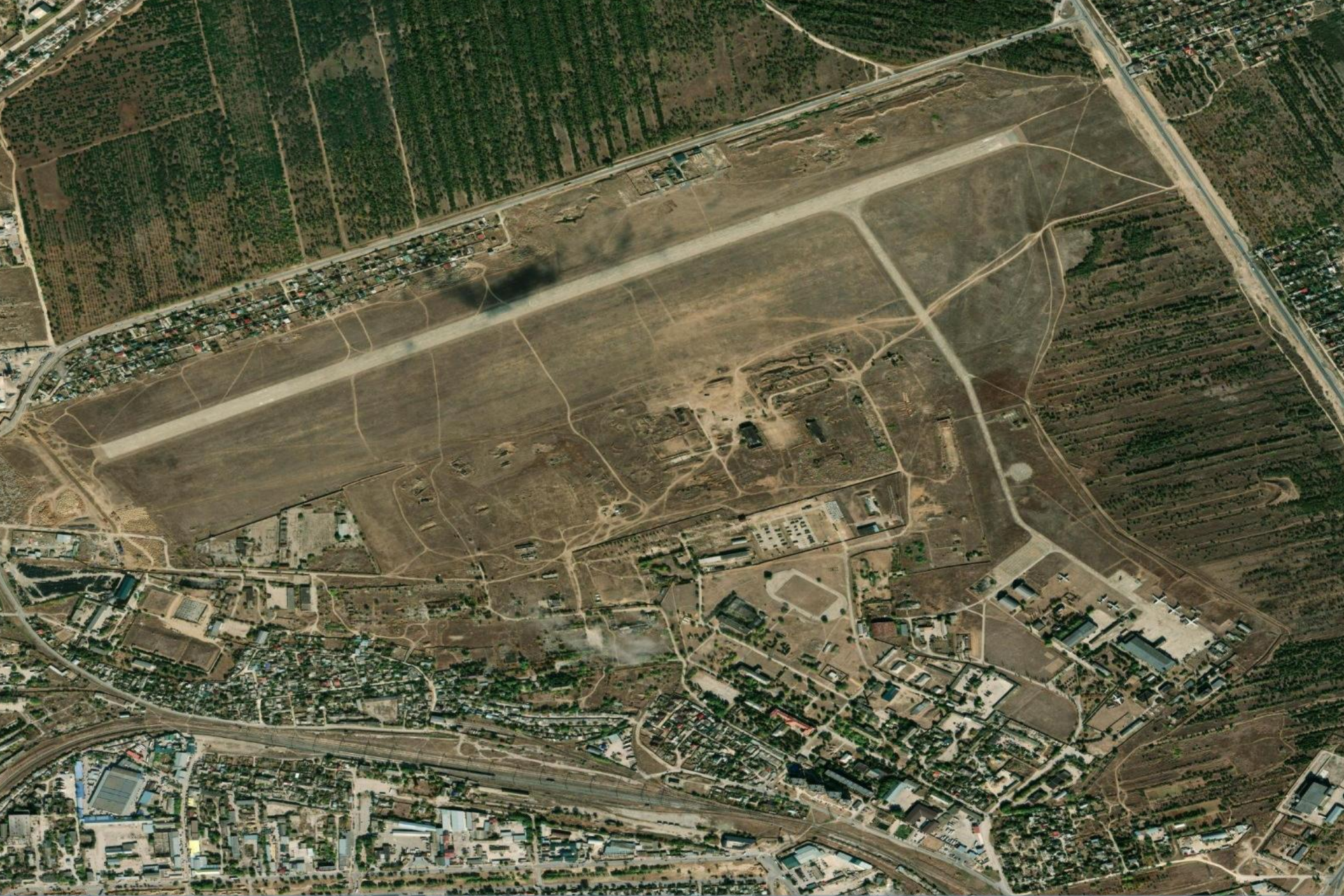 Satellite images lay bare destruction at Russian base