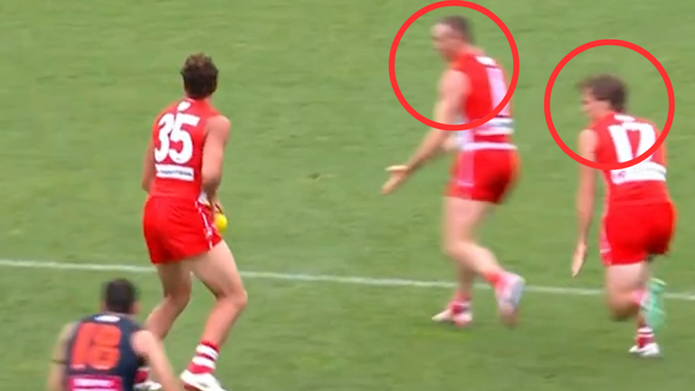 James Hird saw something he did not like from Charlie Curnow