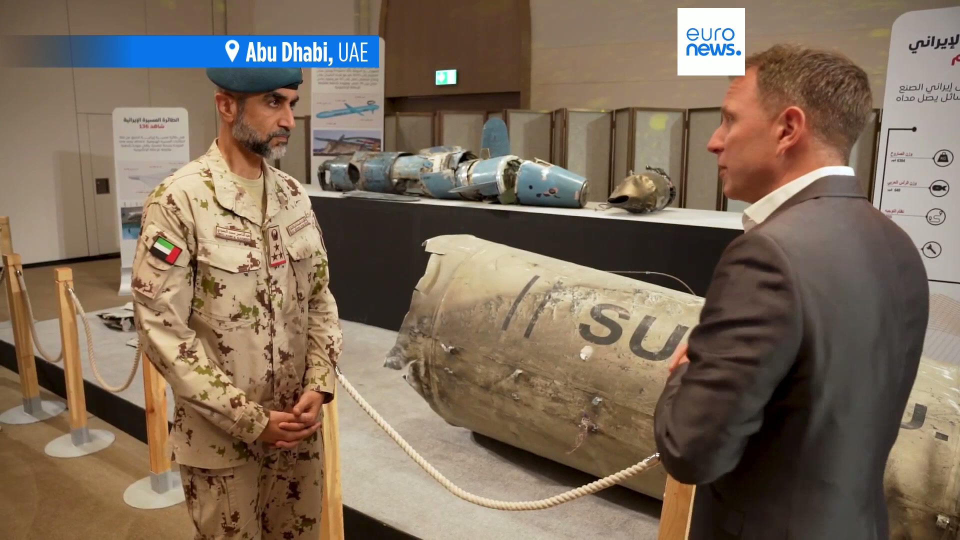 UAE brigadier shows Euronews intercepted Iranian missiles