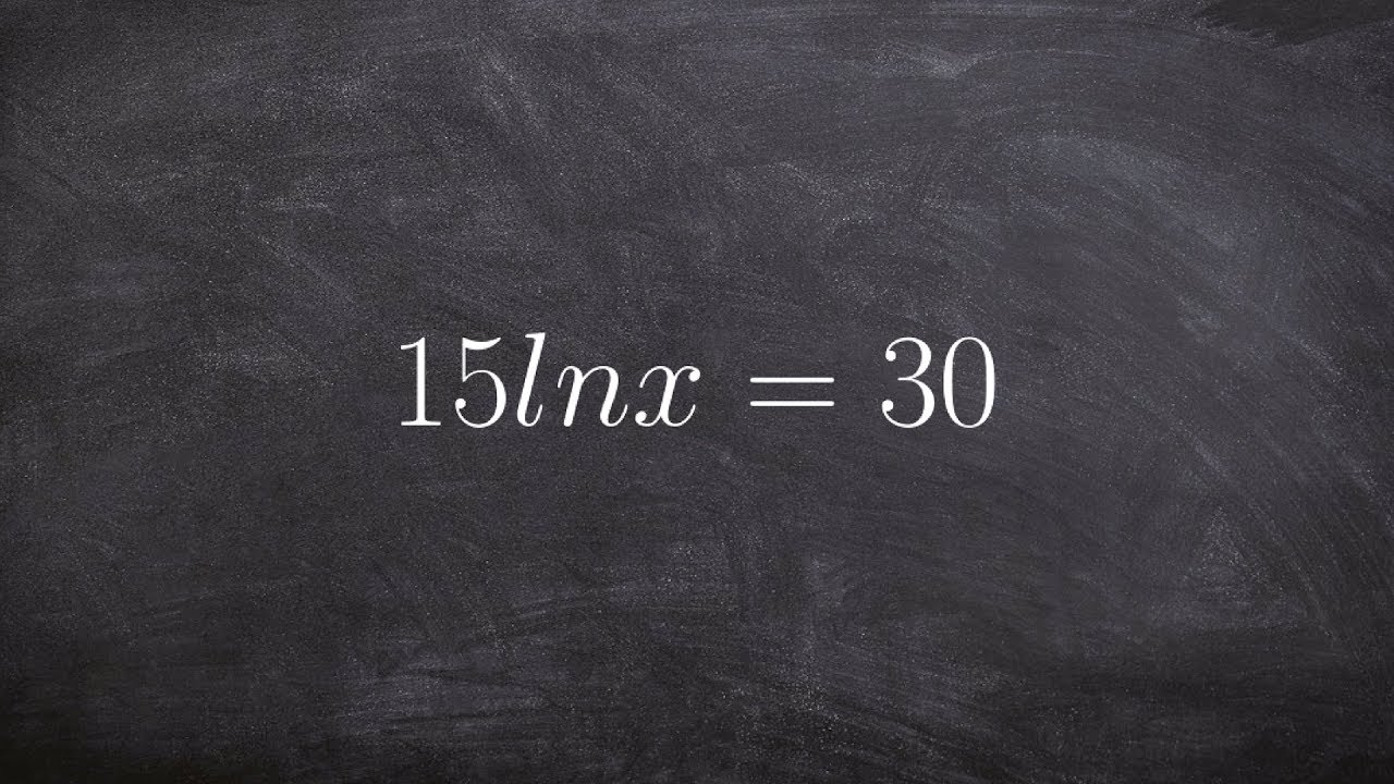 Learn how to solve a natural logarithmic equation by converting to ...