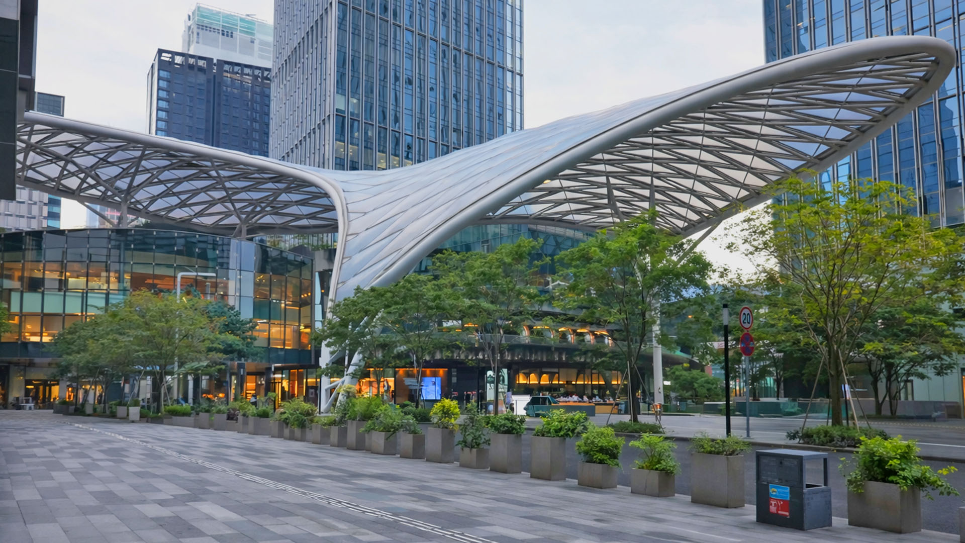China apuesta por techos fluidos en la arquitectura