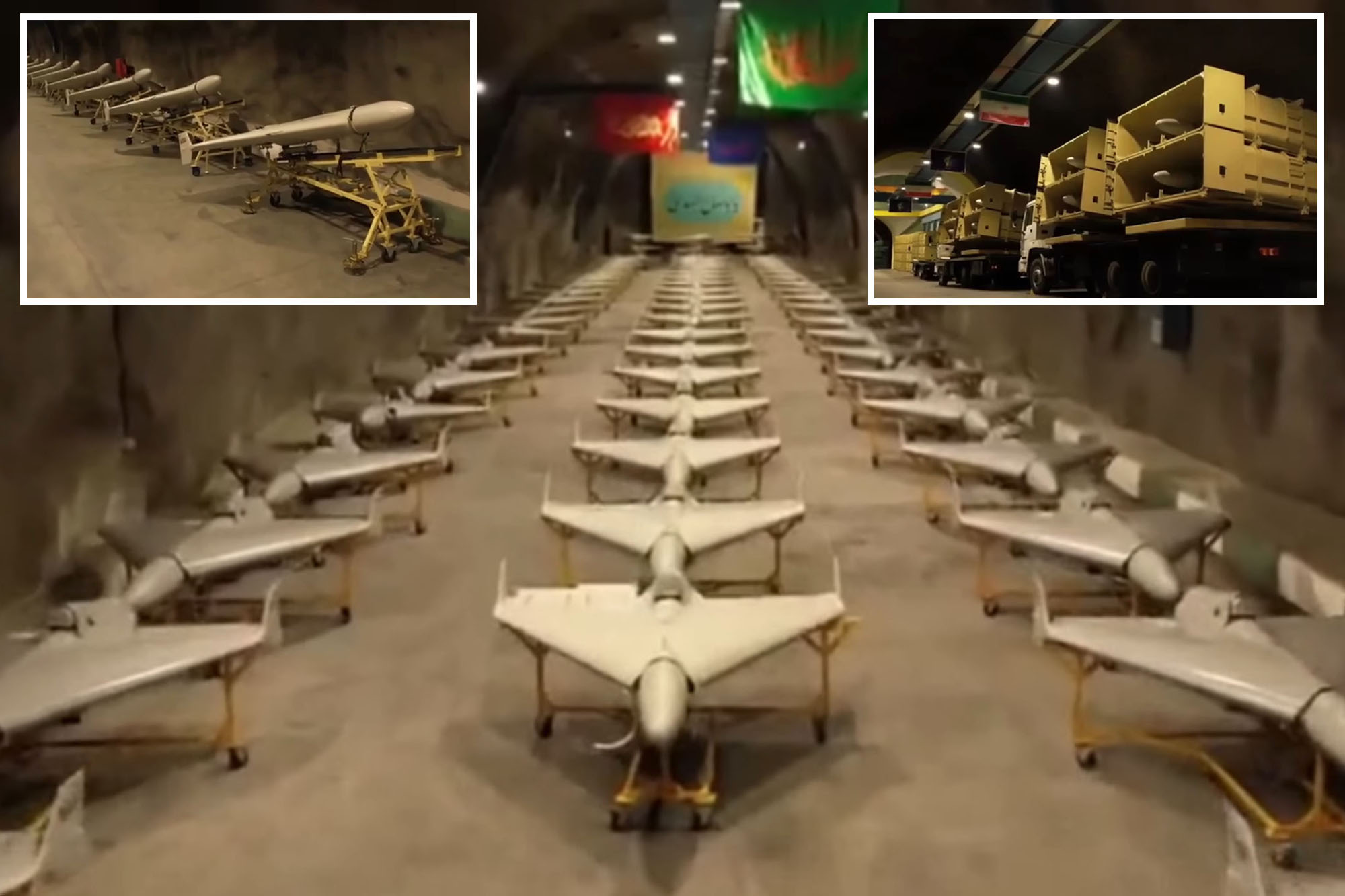 Iran shares rare view inside underground bunker filled with drone fleet