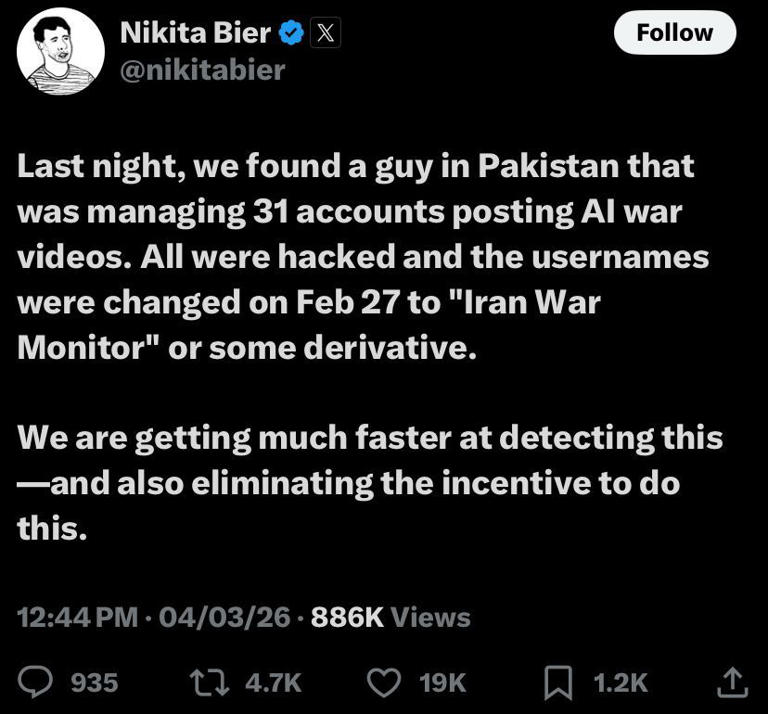 How Pakistan man used 31 hacked X accounts to spread fake AI generated ...